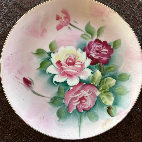 Lefton | Wall Decor | Vintage Lefton Rose Floral Decorative Plate ...